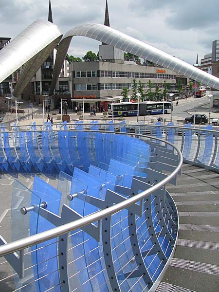 Whittle Arch and Glass Bridge, Coventry, UK